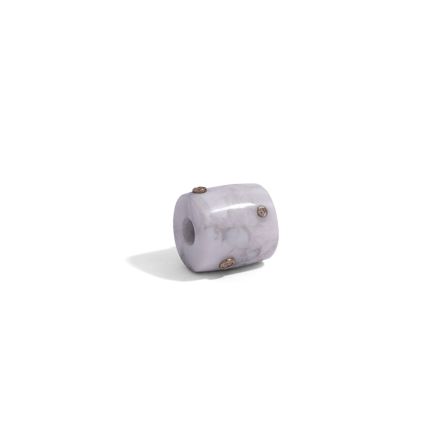 White Snow Globe bead – Bleecker & Prince
